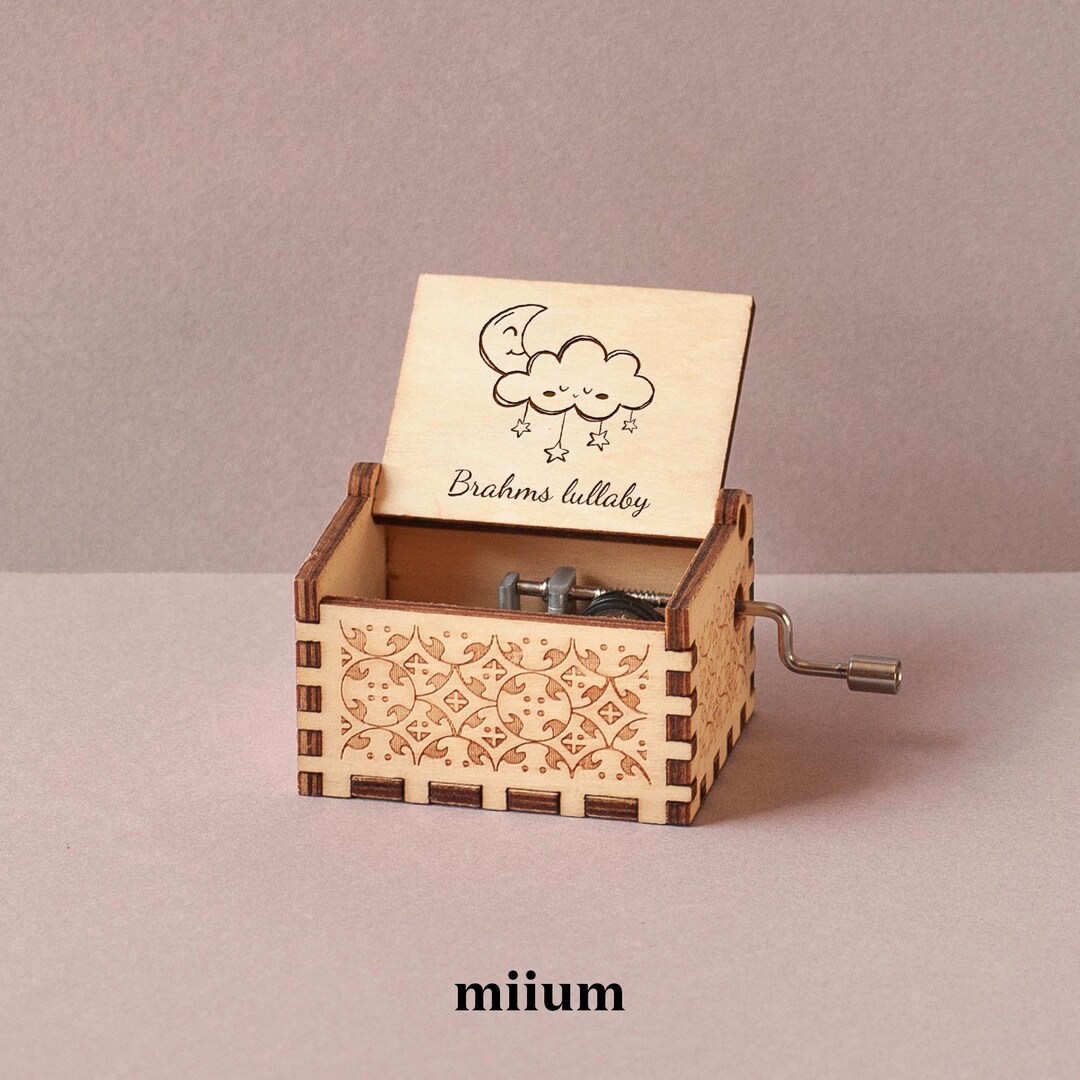 Brahms Lullaby Music Box | Baby Gift | Handcrafted Wooden Box - Etsy
