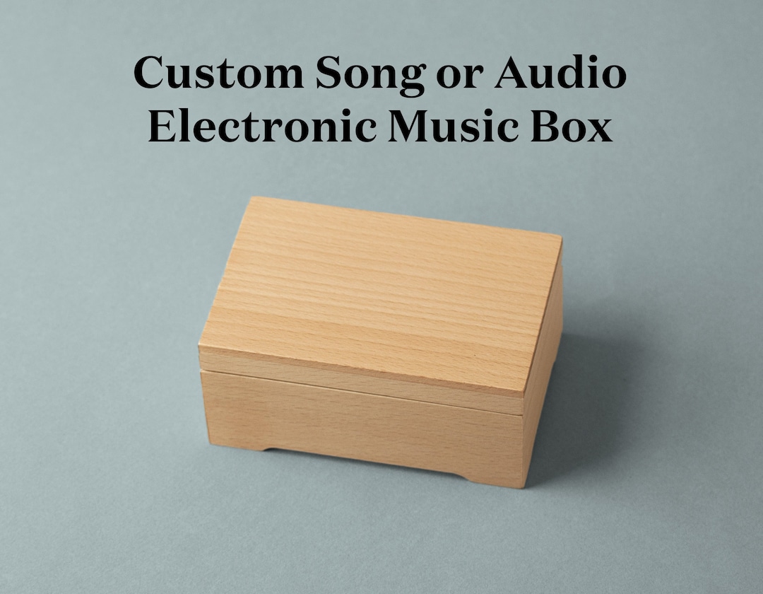 Custom Melody Electronic Music Box up to 2 Minutes Length Beech Light ...
