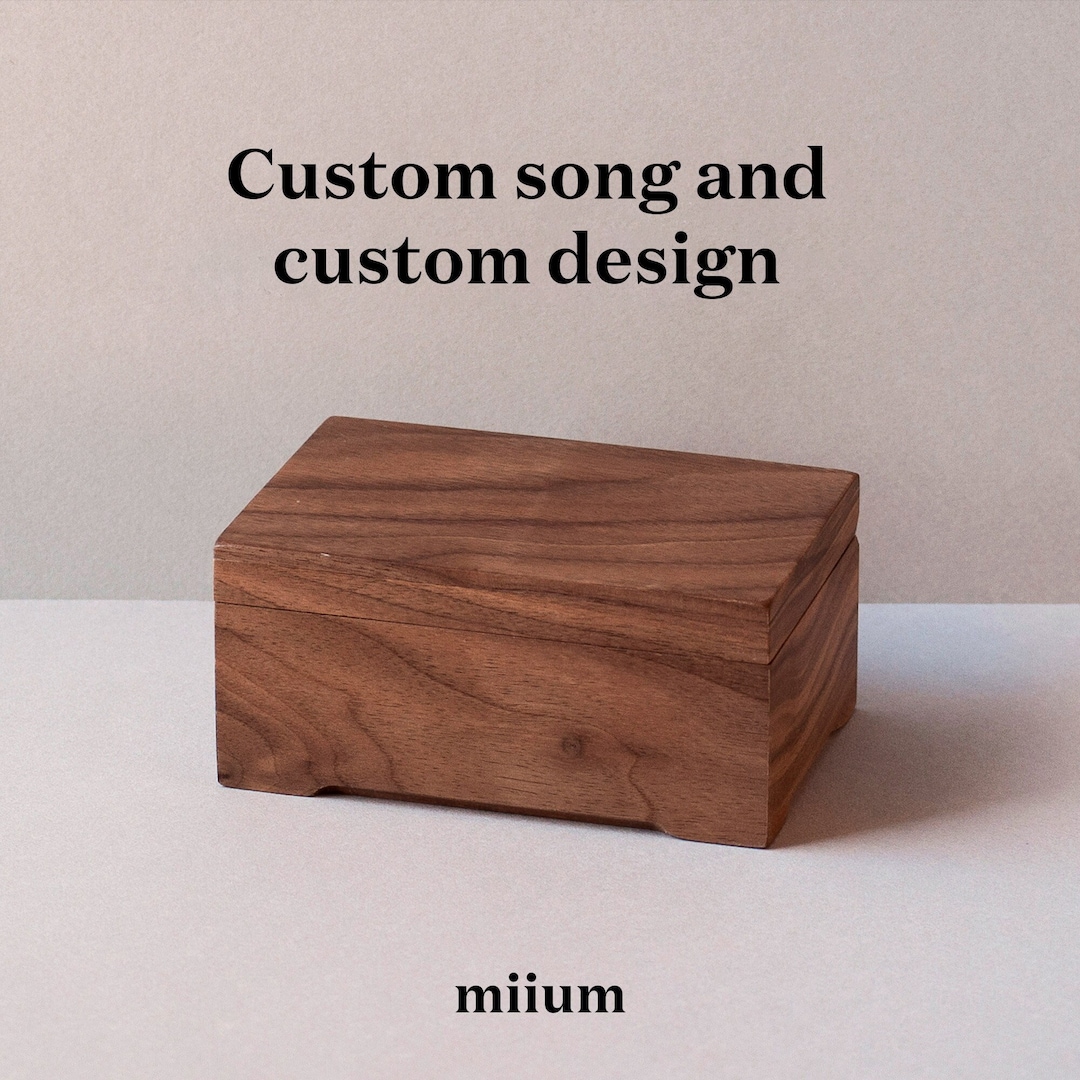 Personalized Music Box With Custom Design and Melody | Natural Wood ...