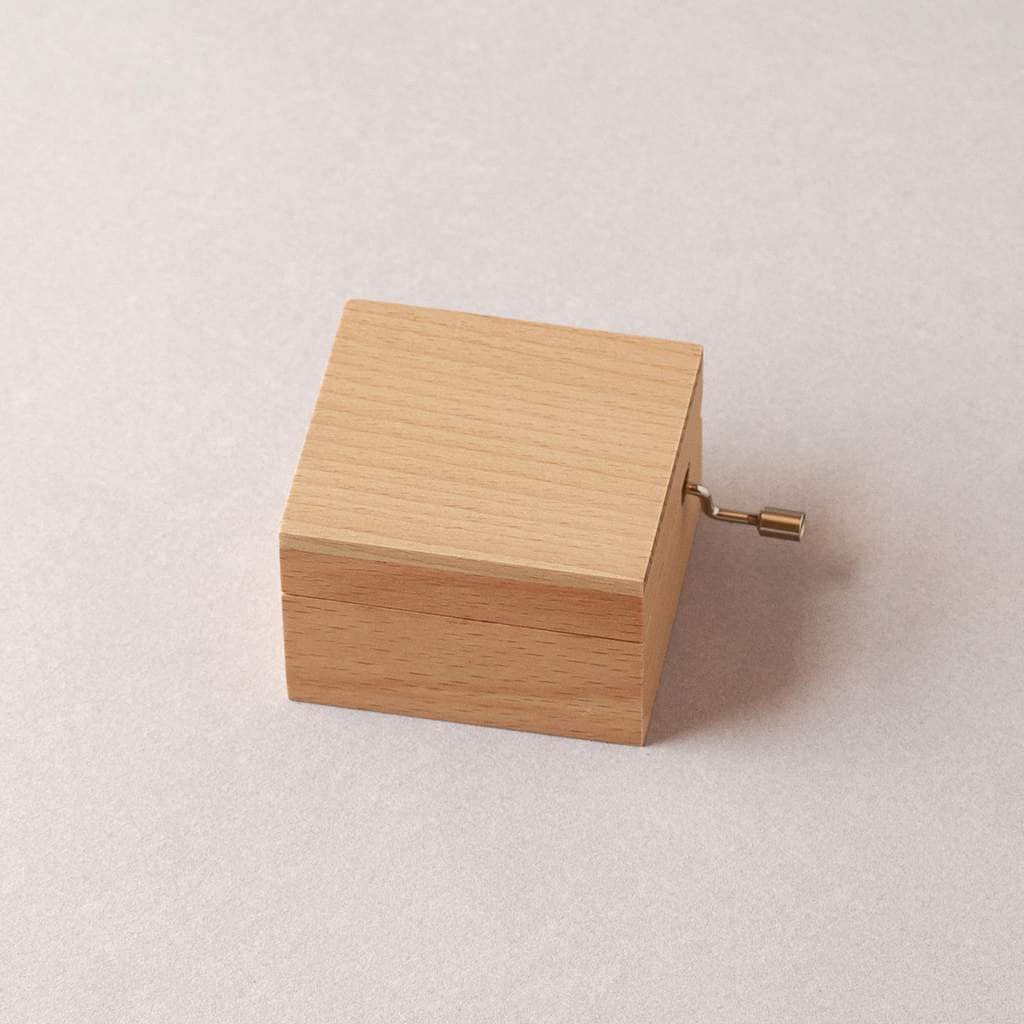 Natural Wooden Music Box With Your Own Song of the List and ...