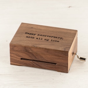 Custom Song & Laser Engraved Music Box Personalized Engraved Design ...