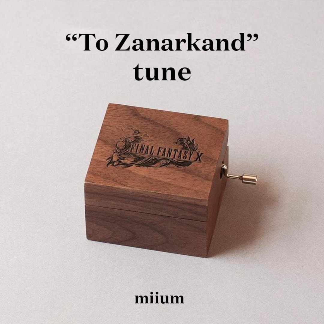 Final Fantasy X Music Box | to Zanarkand Mechanism | Walnut Natural ... Final Fantasy X Music Box | to Zanarkand Mechanism | Walnut Natural ...