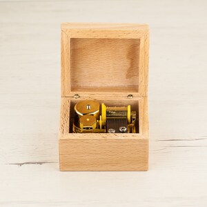 Natural Wooden Music Box With Your Own Song of the List and ...