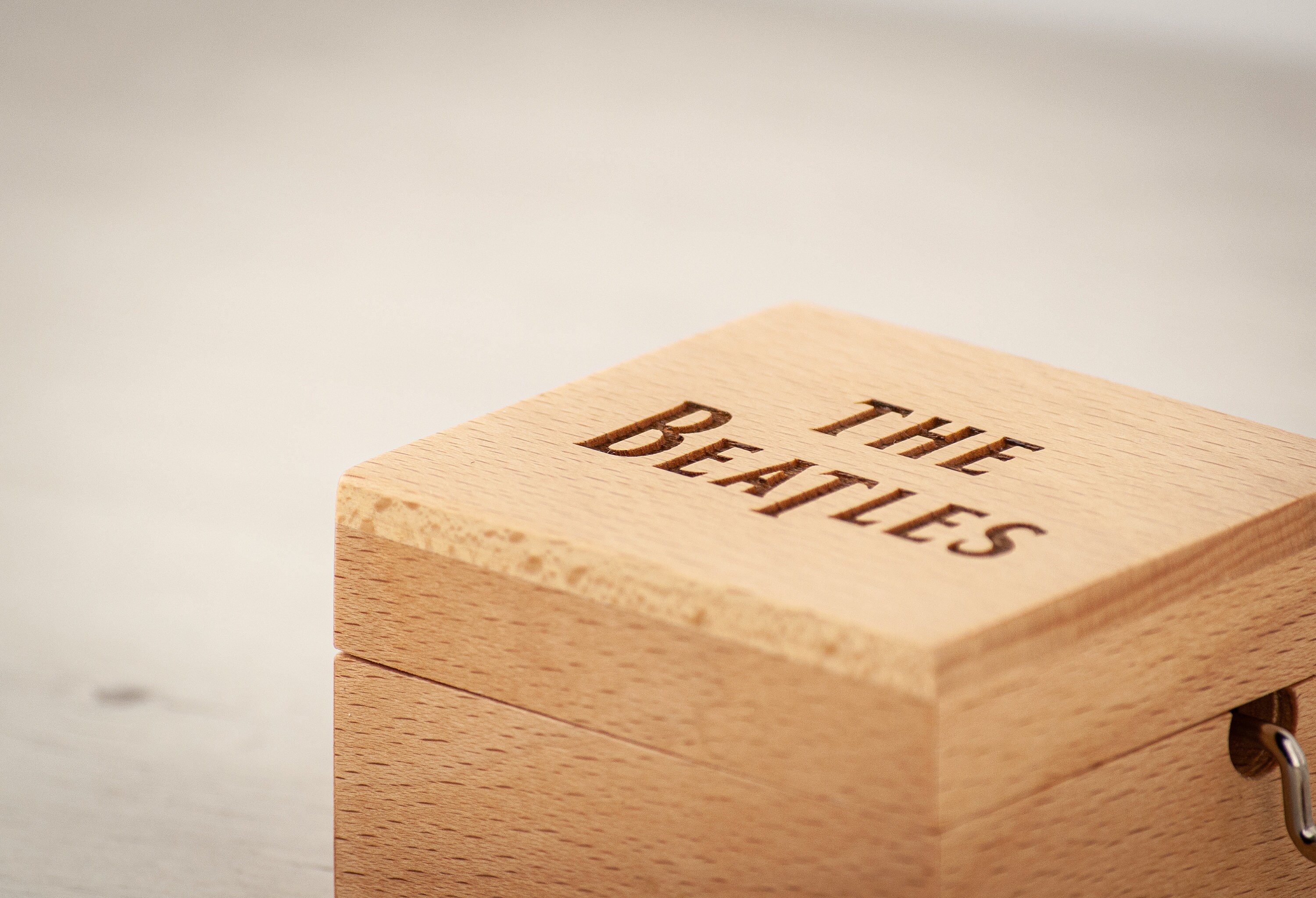 The Beatles Music Box Natural Wooden Box 9 Different Tunes | Etsy