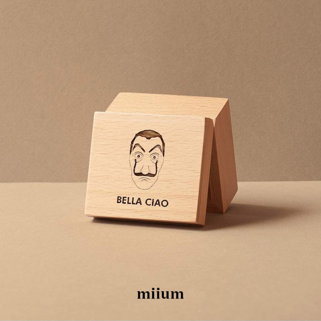 Bella Ciao Music Box | La Casa De Papel | Natural Beech Wood | Money ...