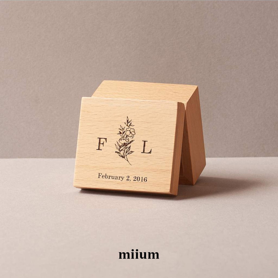 Custom Engraved Music Box With Roses and Your Names Initials | an ...