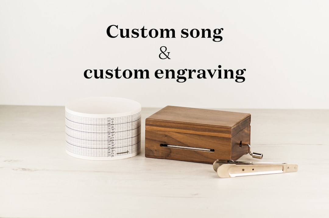 Custom Song & Laser Engraved Music Box Personalized Engraved Design ...