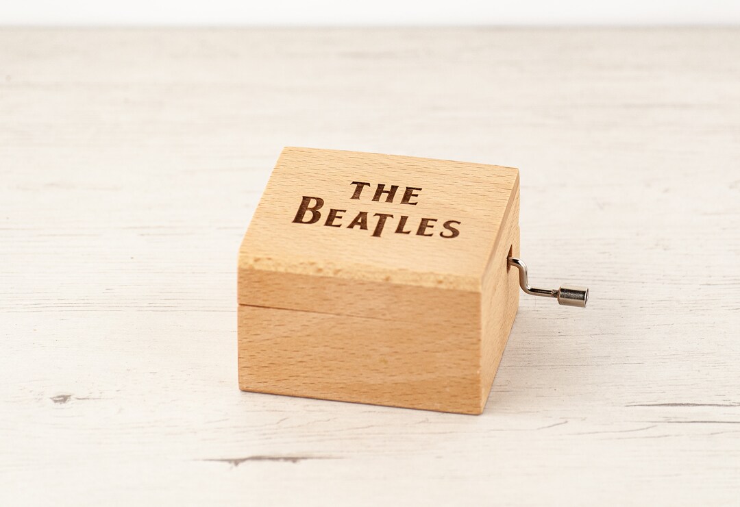 The Beatles Music Box Natural Wooden Box 9 Different Tunes - Etsy