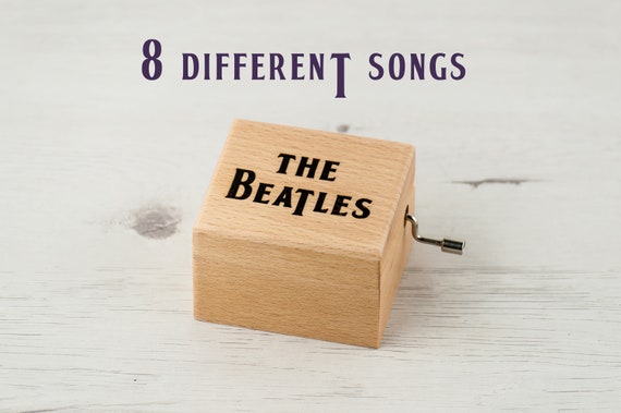 The Beatles Music Box. Natural wooden box with 8 different | Etsy