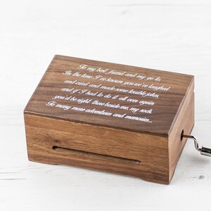 Custom Song & Laser Engraved Music Box Personalized Engraved Design ...