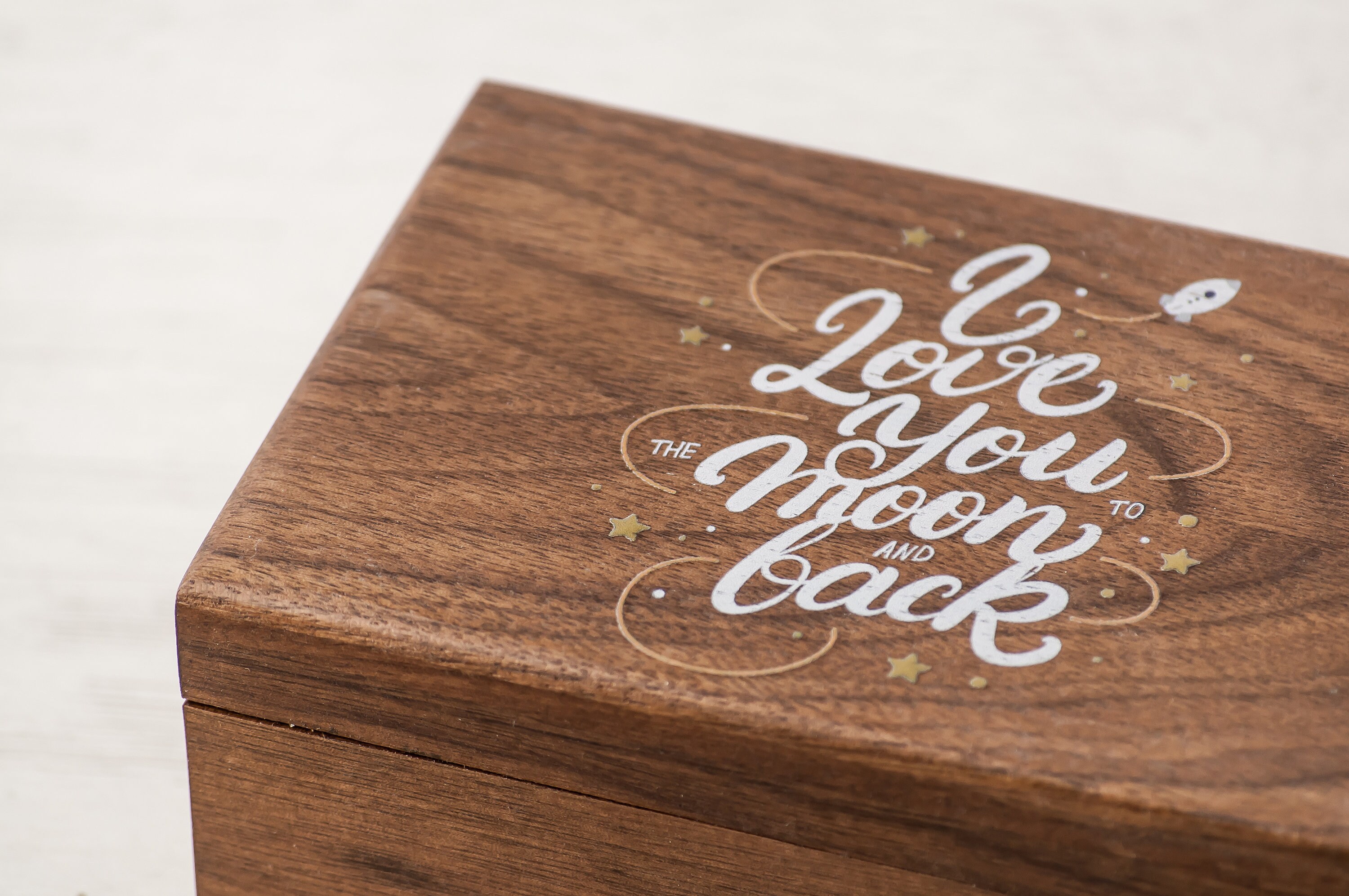 Wooden Music Box Fly Me to the Moon and Back Wooden Storage | Etsy