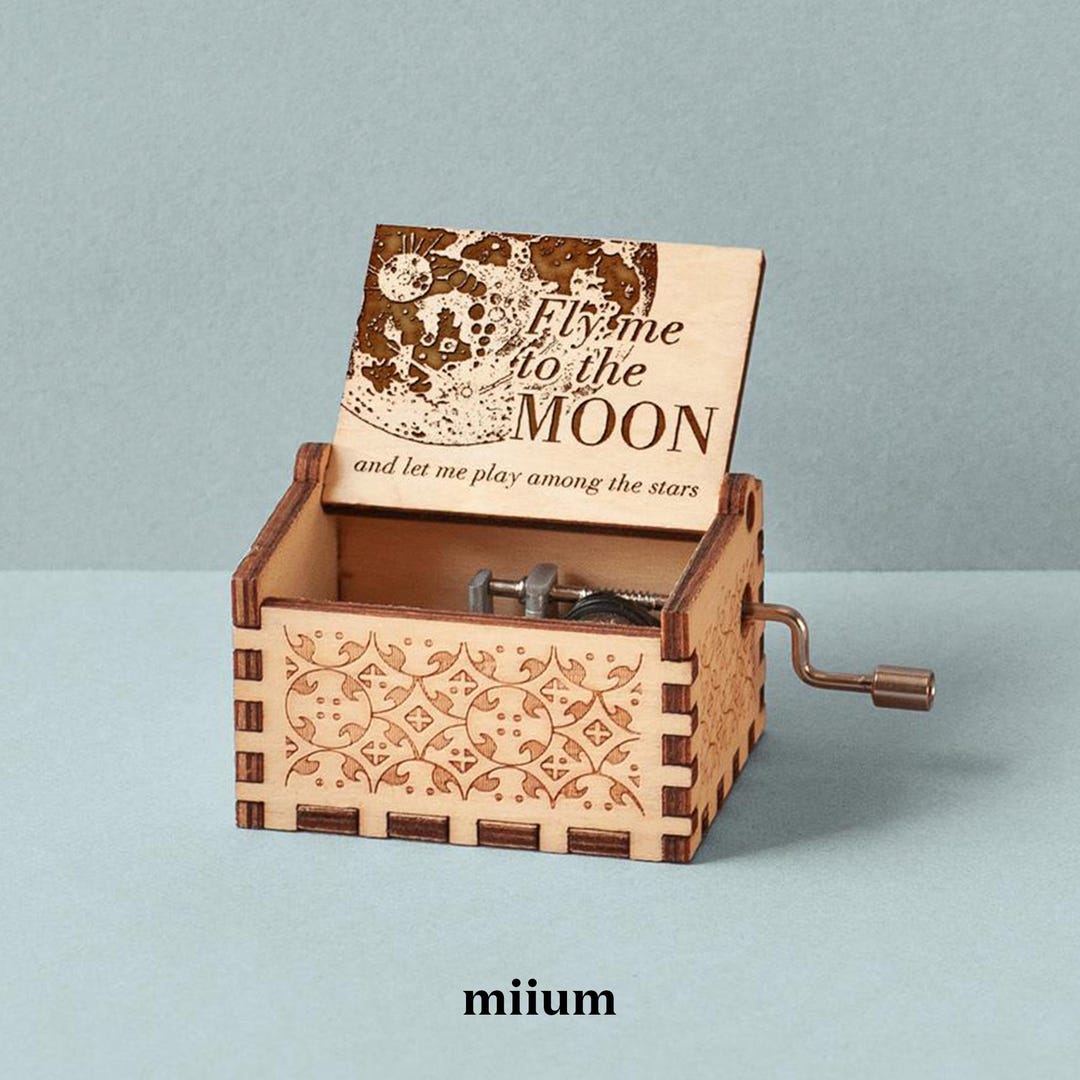 Fly Me to the Moon Music Box | Anniversary or Best Friends Gift ...