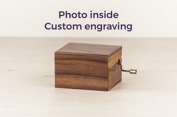 Personalized Music Box Small Vintage Wooden Music Box | Etsy