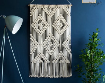 Macrame Wall Hanging Modern Fibre Tapestry Woven Wall Art Geometric ...