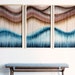 Framed Fiber Artwork - Textile Art Triptych - "emily" [made to Order ...