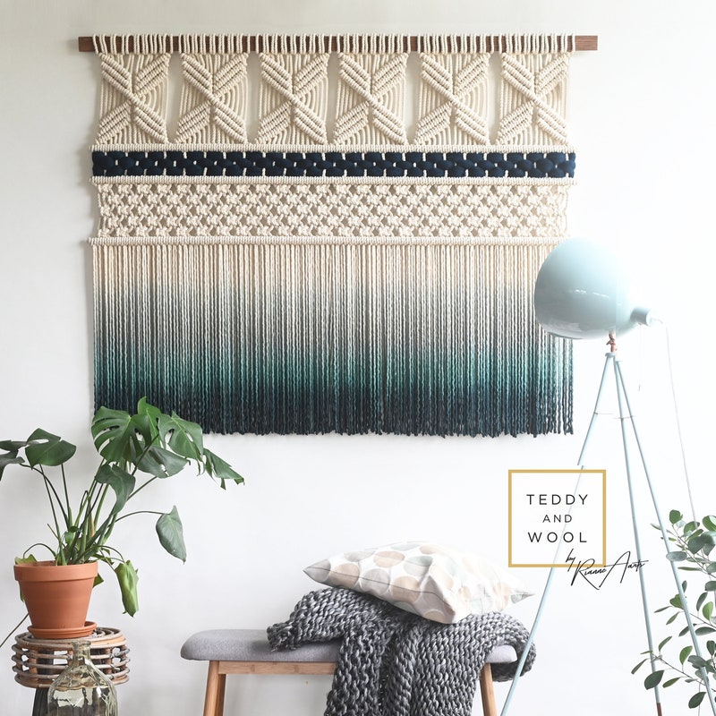 Dyed Macrame Wall Hanging - Etsy