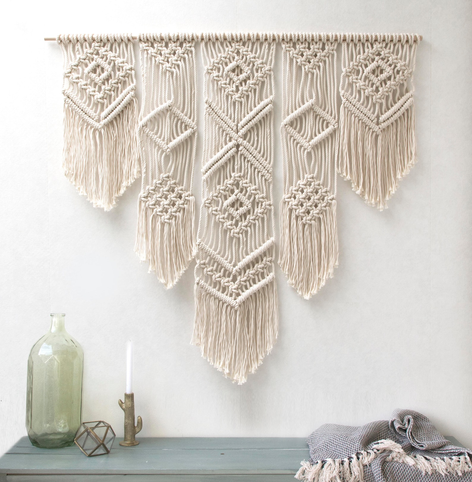 Large Macrame Wall Hanging - Macrame Curtains - Macrame Wall Art ...