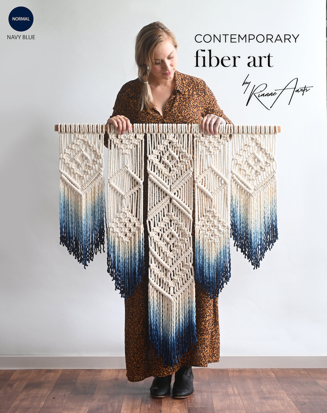 Geometric Macrame Wall Hanging - Dyed Wall Tapestry - "ISA" - Etsy