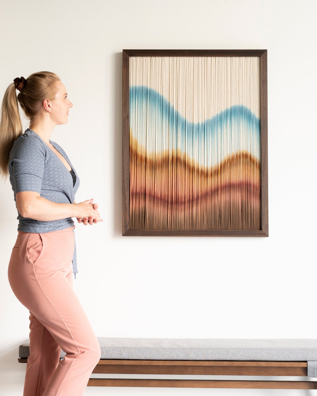 Framed Fiber Art Wall Hanging From My New FRAMED Collection - RUST II ...