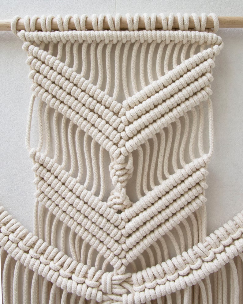 Macrame Wall Hanging Natural Wall Hanging White / Beige - Etsy