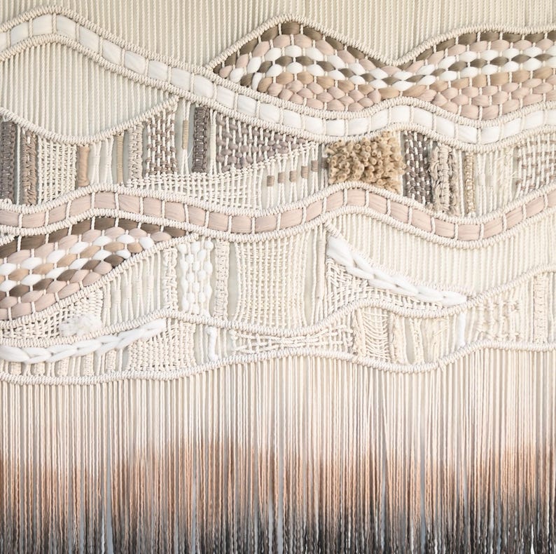 Contemporary Textile Artwork - Modern Wall Art Tapestry - 'SABRINA ...