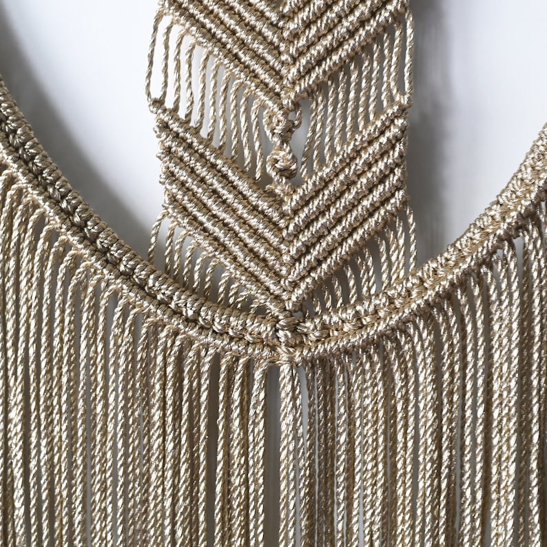 Golden Wall Decor Gold Accent Macrame Wall Hanging EVA - Etsy