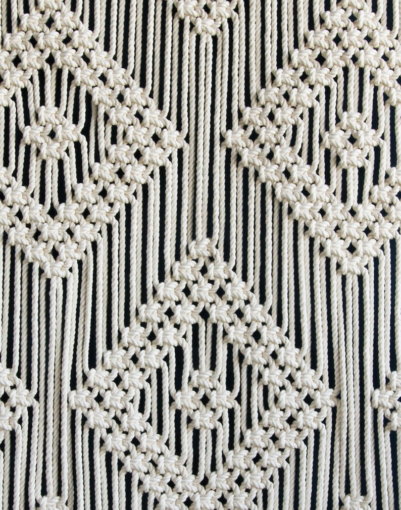 Macrame Wall Hanging / Geometric Wall Art / Tapestry / "myra" - Etsy
