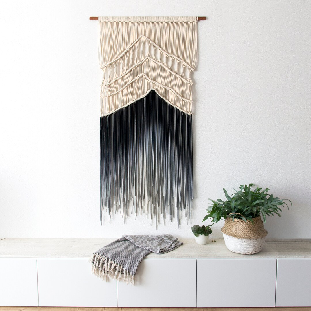 Large Macrame Wall Hanging - Macrame - Tapestry - Dyed Wall Tapestry ...