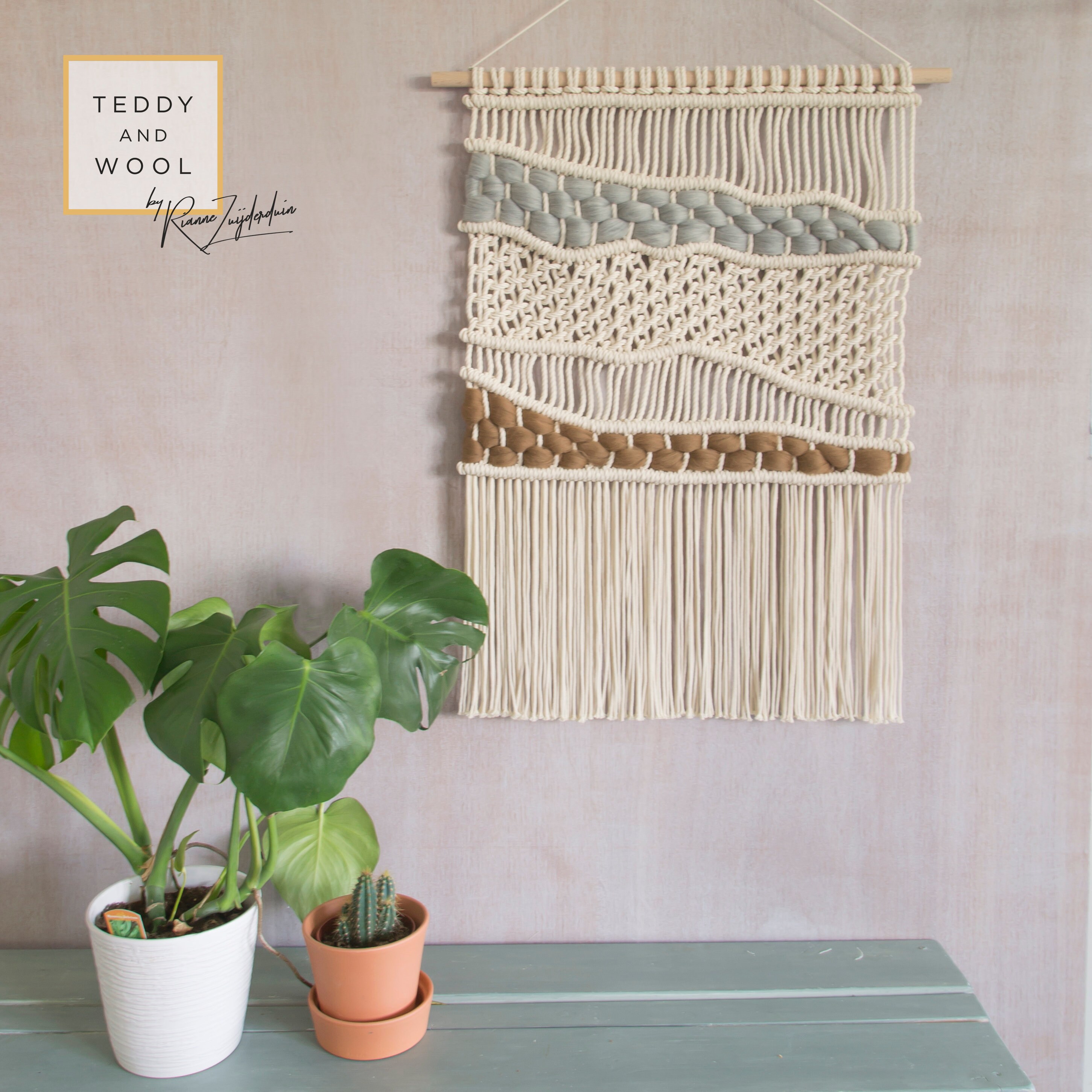 Macrame Wall Hanging Woven Wall Hanging Brown and Gray - Etsy