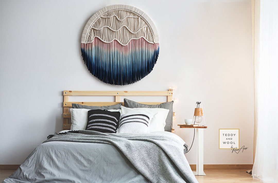 Round Fiber Art - Circular Wall Art - Circle Macrame Wall Hanging ...
