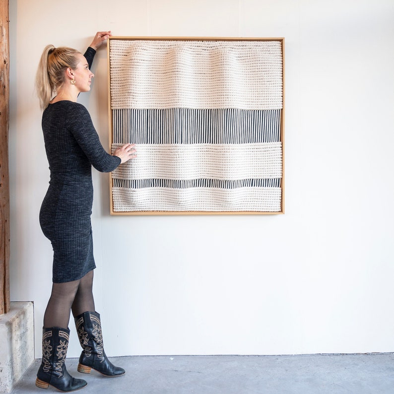 Contemporary Textile Art, Framed 3dimensional Fiber Artwork - "serenity ...