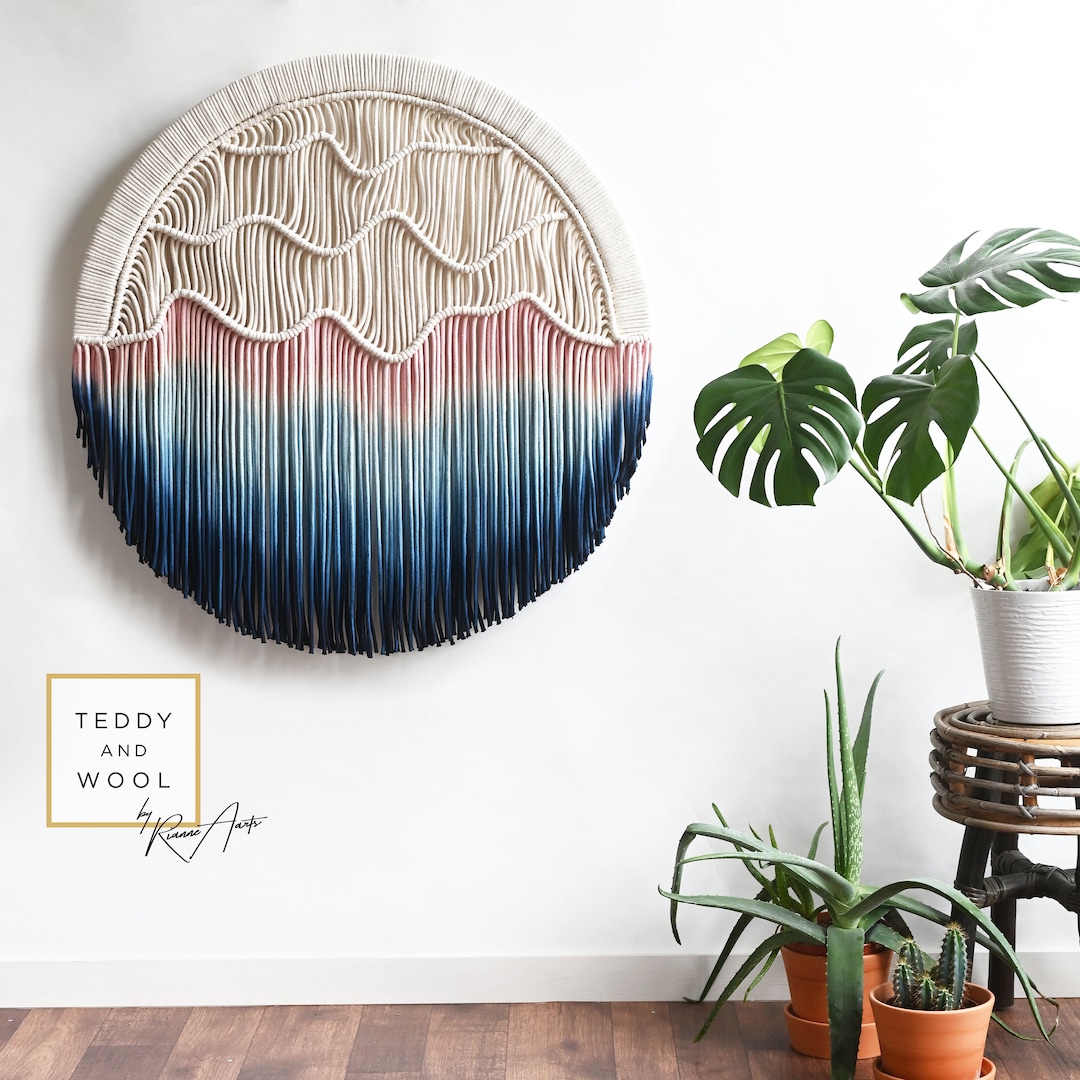 Round Wall Art , Circular Wall Decor, Handmade by Fiber Artist Rianne ...