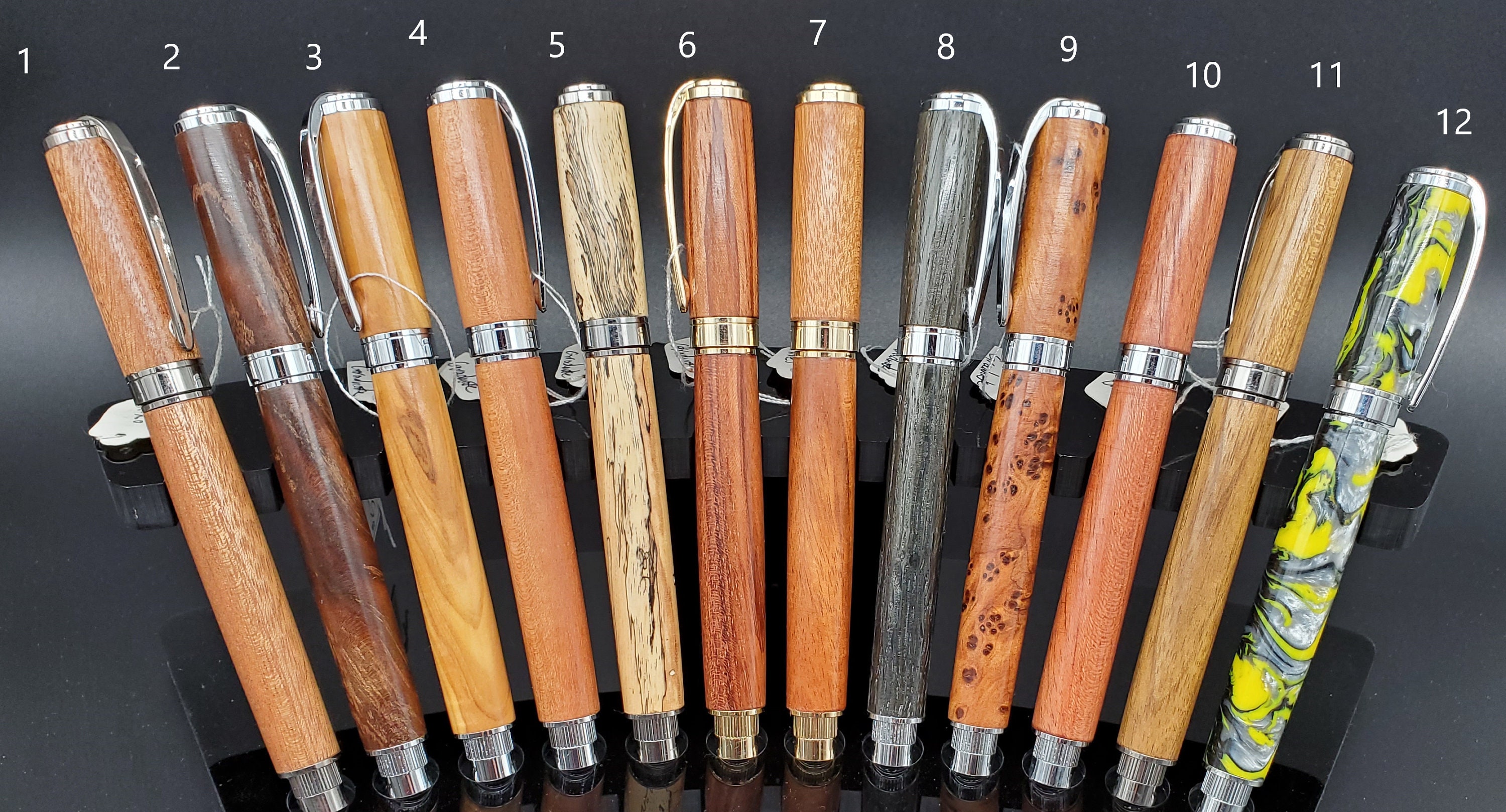 Large Refillable Handmade Exotic Wood Pens With Rollerball Ink - Etsy