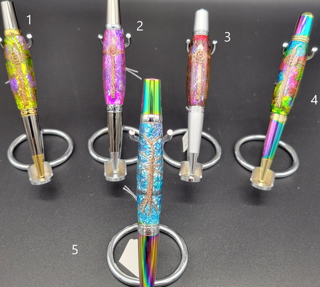 Handmade Refillable Cross Inlay Pens - Etsy