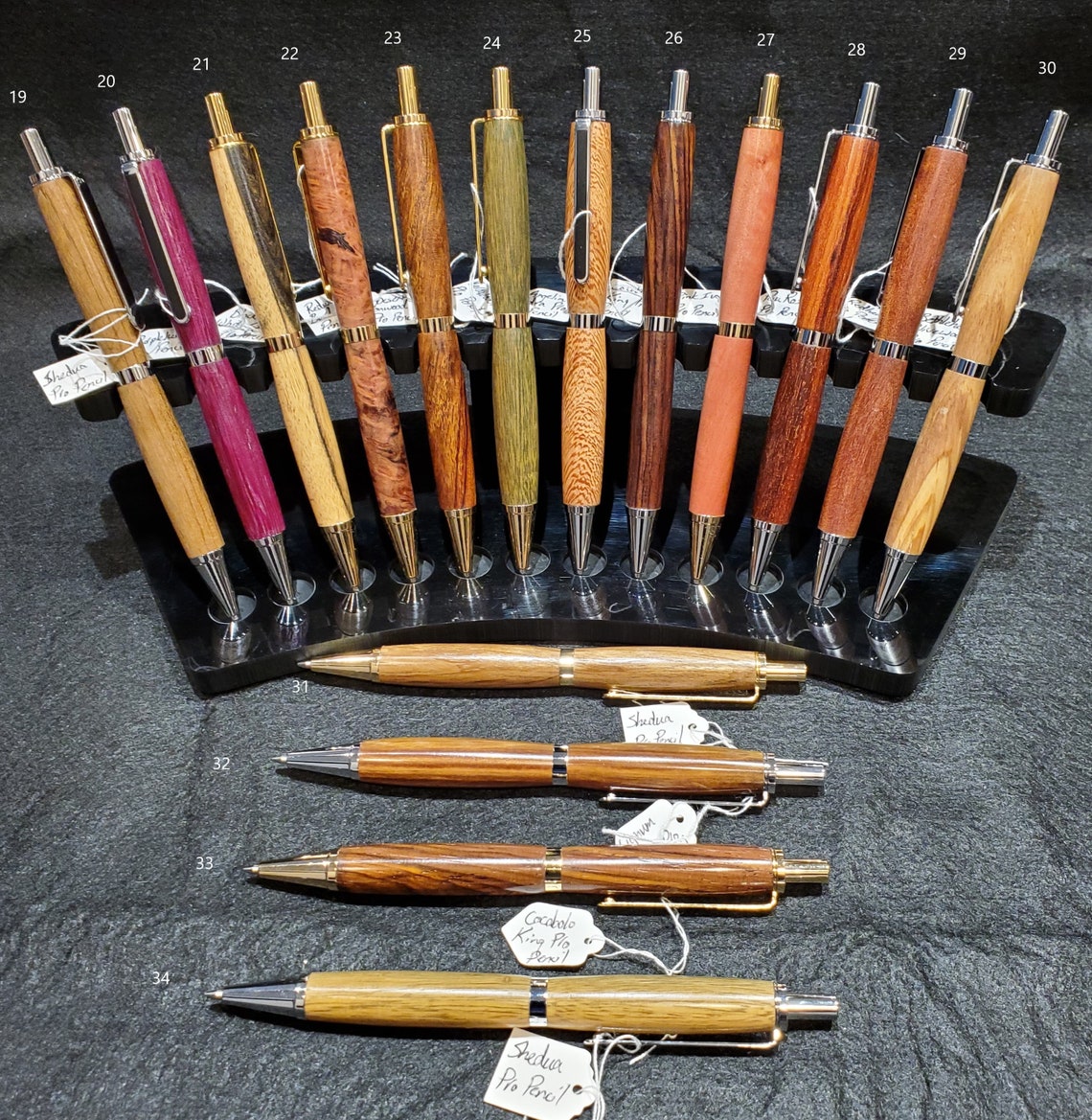 Handmade Wooden Mechanical Pencils 0.7mm Lead - Etsy