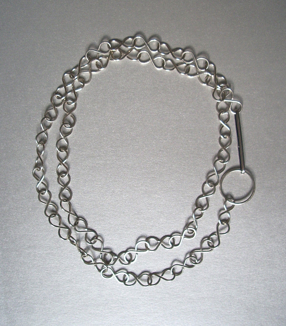 Handmade Silver ten Chain With Eight-link and Bar - Etsy UK