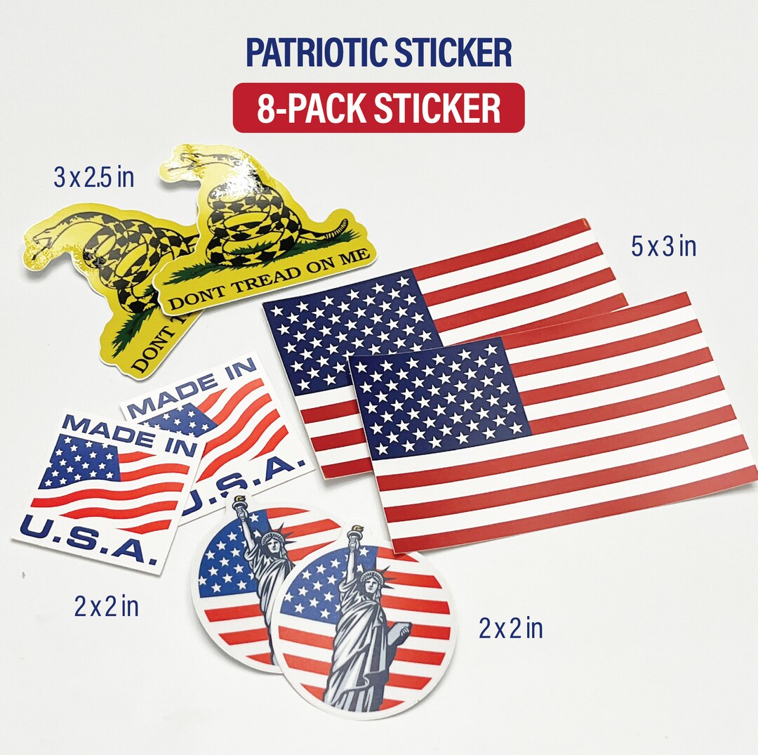 USA Vinyl Stickers (pack of 8) Different Sizes - Etsy