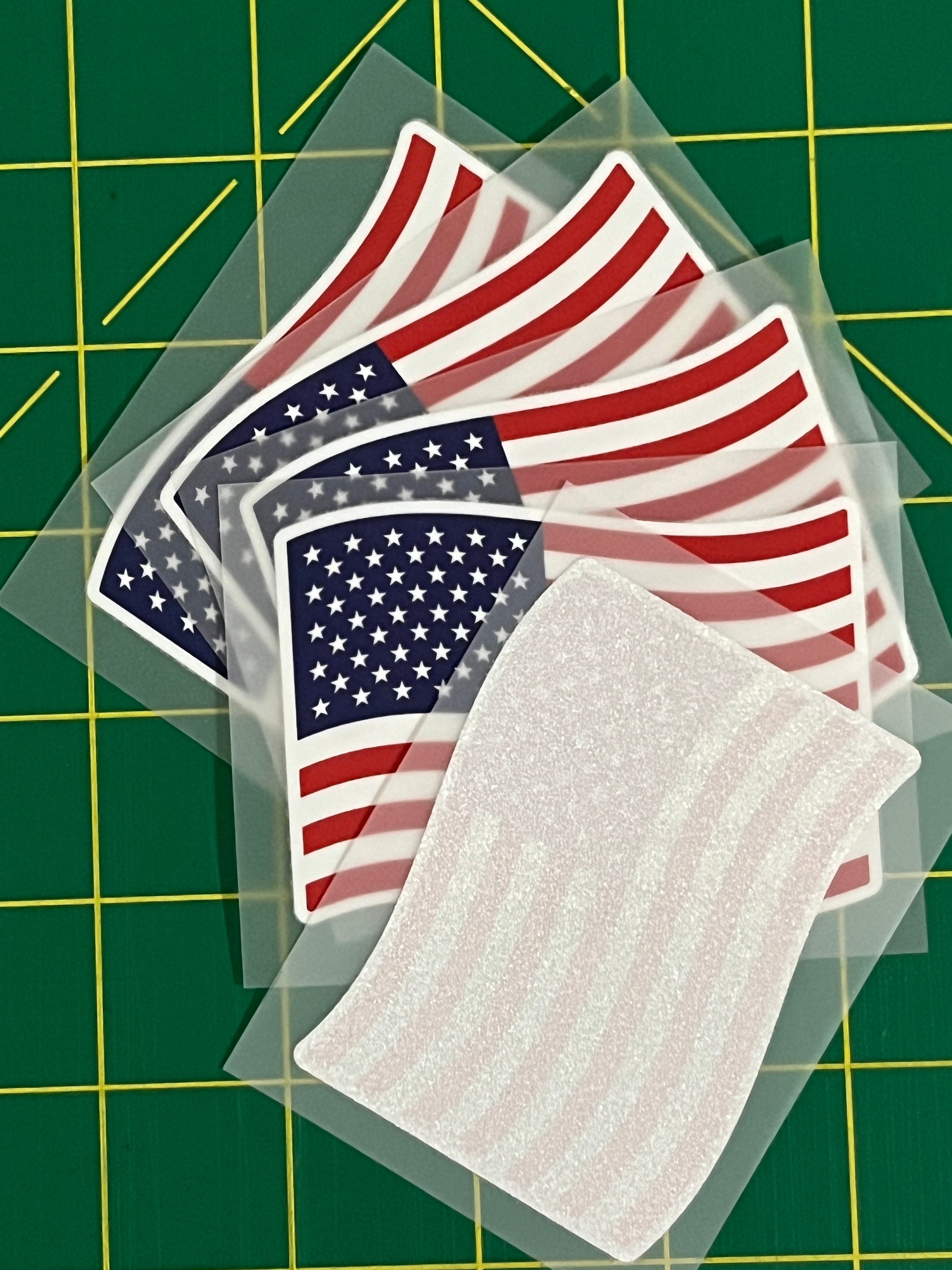 USA Wave Flag Heat Transfer pack of 5 3.14x2.36 Uniform - Etsy