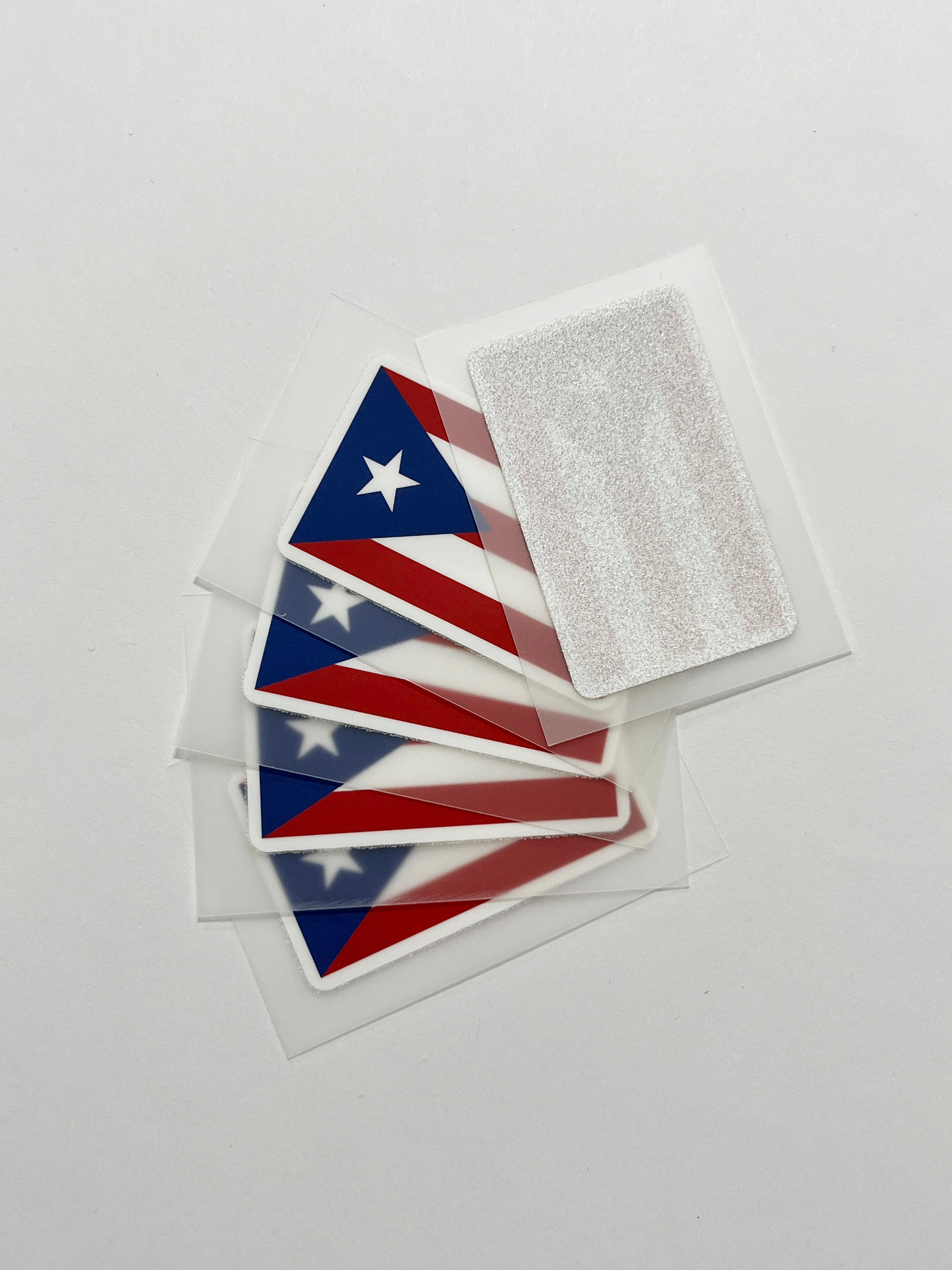 Puerto Rico Flag Heat Transfer pack of 5, 2 Sizes - Etsy