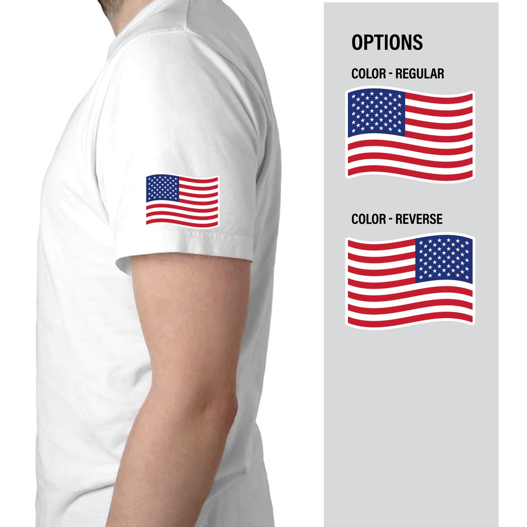 USA Wave Flag Heat Transfer pack of 5 3.14x2.36 Uniform - Etsy