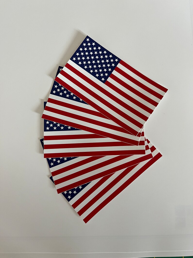 US Flag Vinyl Sticker 3.5x2 Inches pack of 5 - Etsy