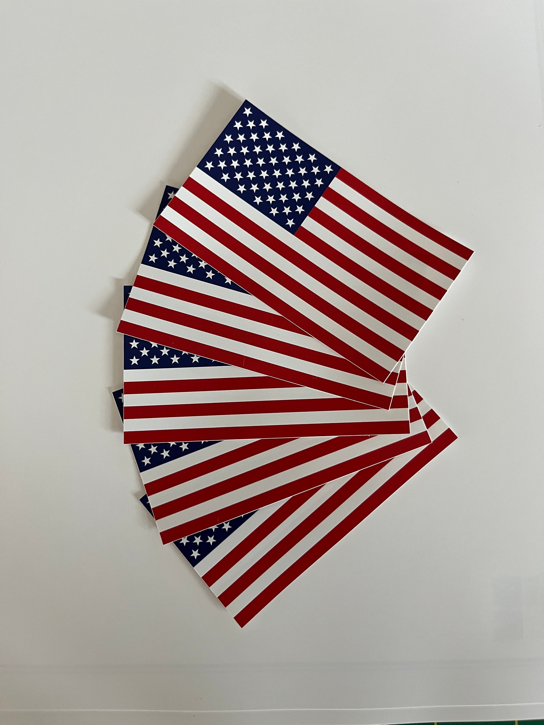 US Flag Vinyl Sticker 3.5x2 Inches pack of 5 - Etsy