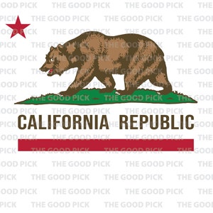 California Flag Logo Embroidery/vector/image - Etsy