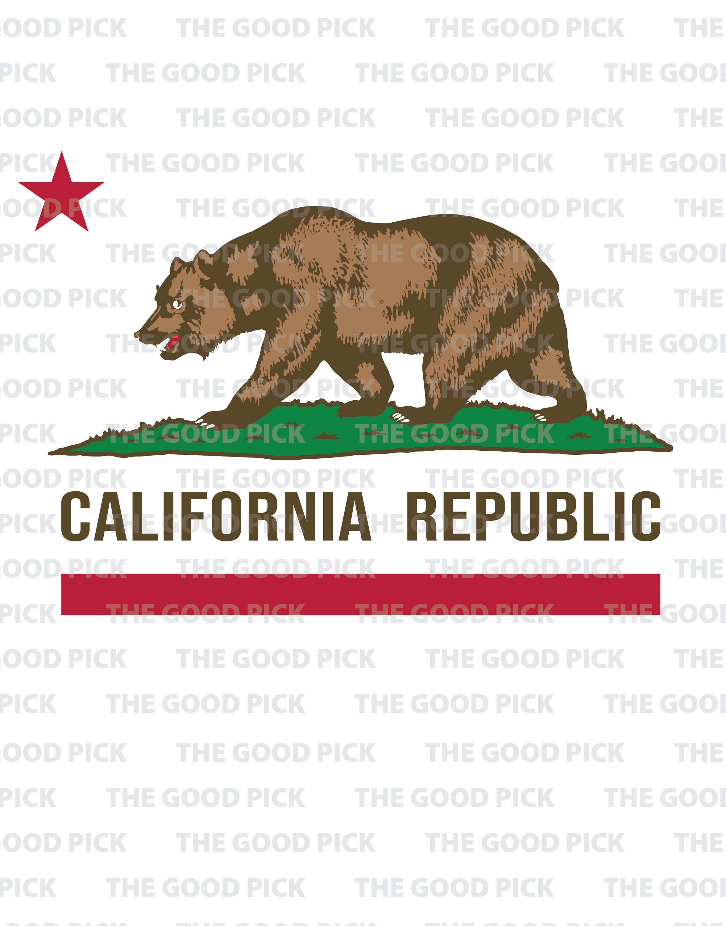 California Flag Logo Embroidery/vector/image - Etsy