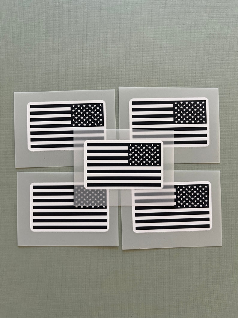USA MINI FLAG Heat Transfer pack of 5 2x1.25 Inches Uniform - Etsy