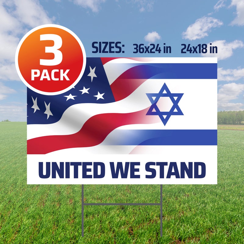 We Stand With Israel Yard Sign - Etsy