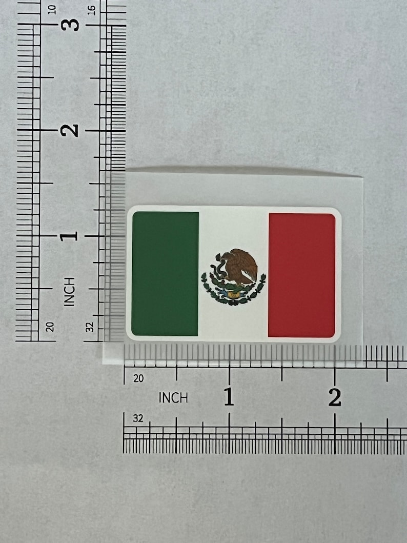 Mexican Mini Flag Heat Transfer pack of 5, 2x1.25 Inches Uniform Flags ...