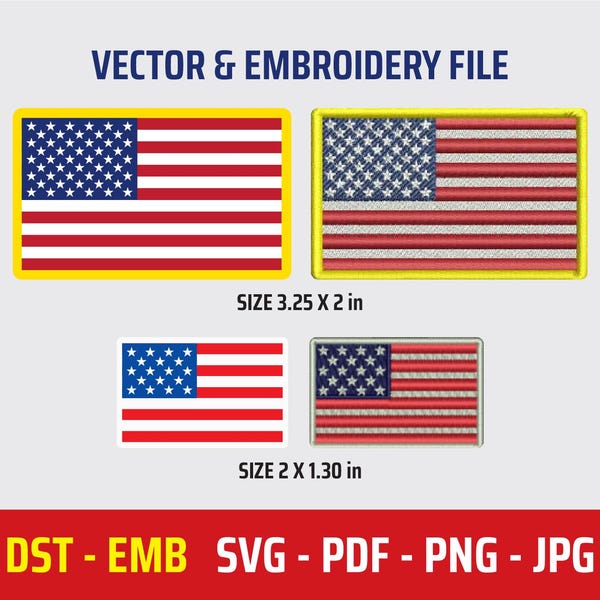 Dst File American Flag - Etsy