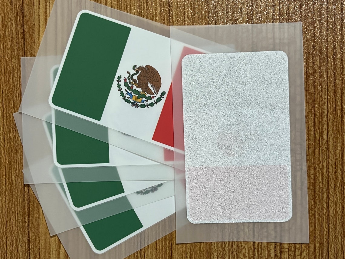 Mexican Flag Heat Transfer pack of 5 3.25x2 Inches Uniform - Etsy