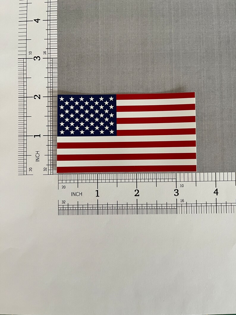 US Flag Vinyl Sticker 3.5x2 Inches pack of 5 - Etsy